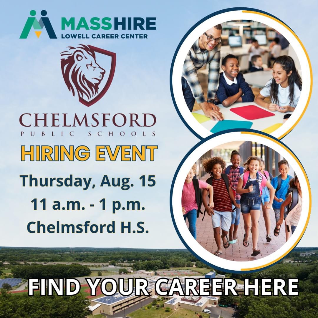 Chelmsford Public Schools hosting hiring event Aug. 15 - Chelmsford ...